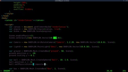 babylonjs tutorial 3 physics with cannonjs 3d - game design