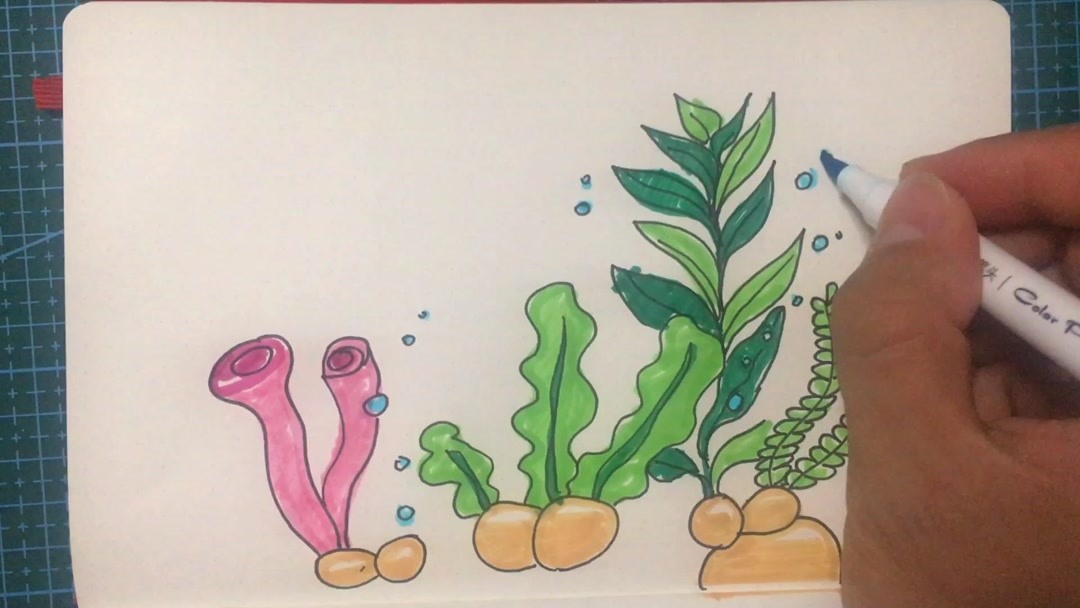 简笔画海底世界