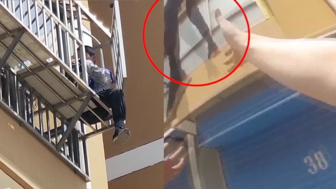 惊险!13岁少年跳楼轻生,坠楼一刻被两名95后民警徒手接住