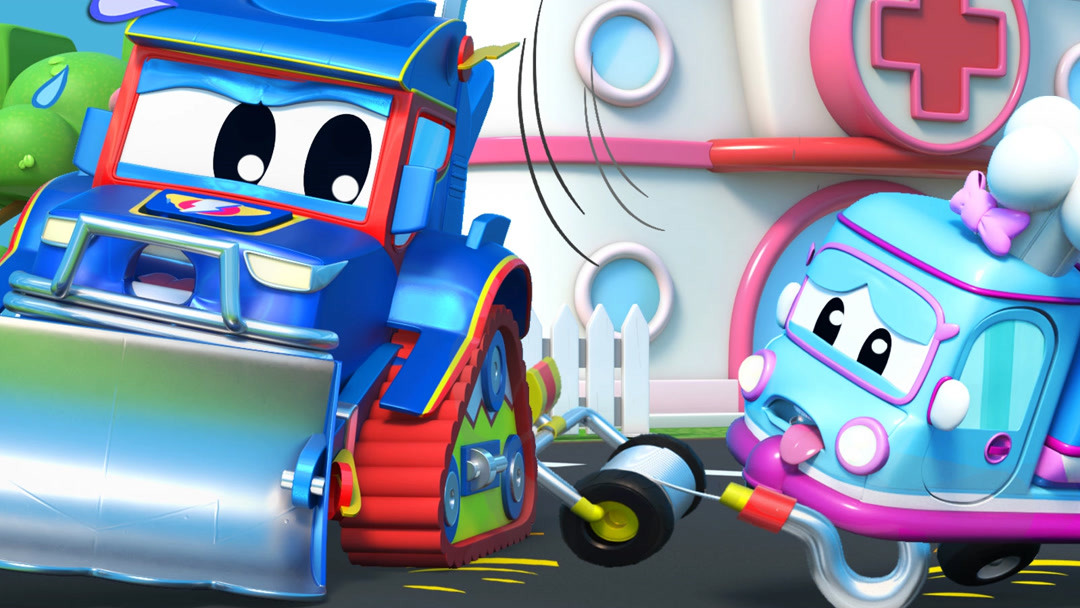 超级汽车城之英雄卡车 第109集 糖果车生病了