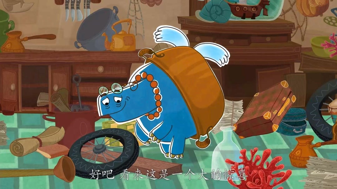 小飞兽:乌龟因为找不到东西很苦恼,都不愿意开门,大象很疑惑