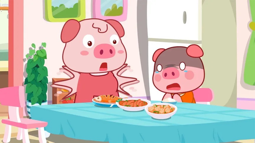 安全故事:小猪不小心被鱼刺卡住喉咙了,喝醋能解决吗?