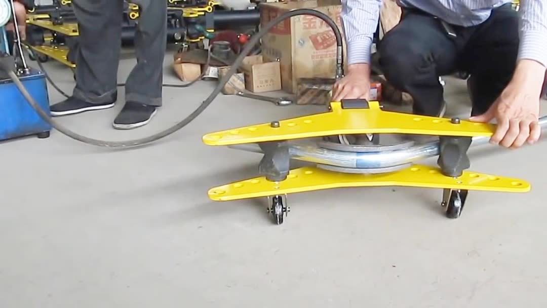 非常简易好用的弯管机器,这么粗的管子也能压成弯