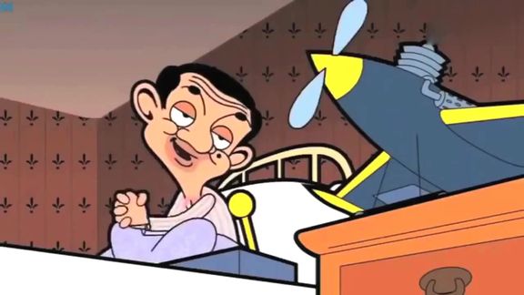 憨豆动画:憨豆操纵着飞机模型去找小朋友Pk