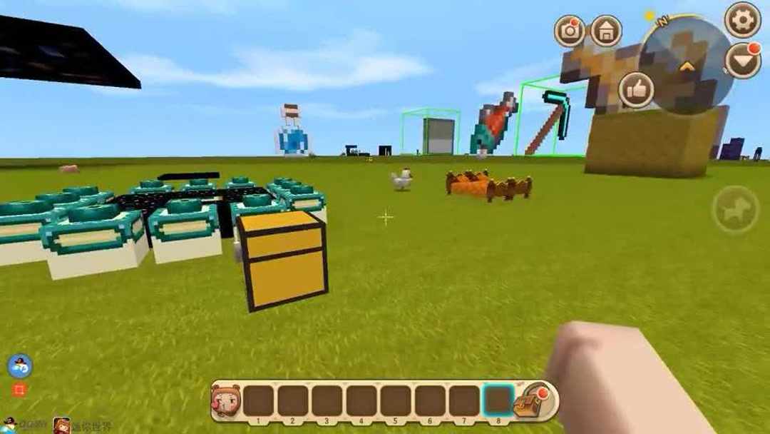 迷你世界:大神制作末地传送门,能从迷你世界传送到我的世界