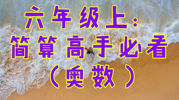 六年级上:简便计算高手必看(奥数)