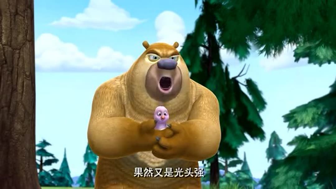 光头强砍树恼怒了小鸟,小鸟追到光头强的家