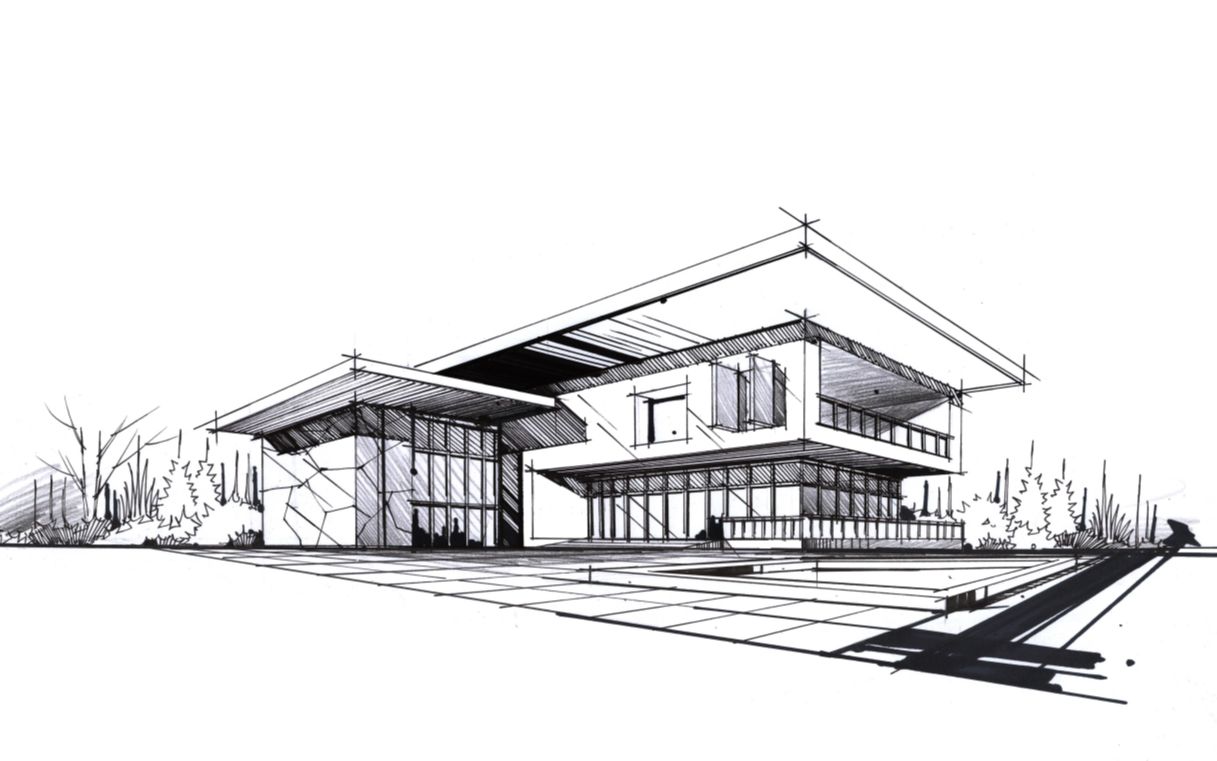 庆哥教你建筑效果图(线稿)手绘技法