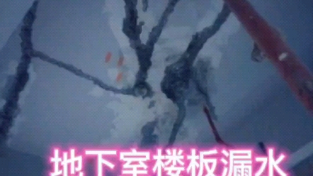 地下室楼板漏水维修,找到楼板裂缝,先开凿,然后注浆。最近进行堵漏灵...