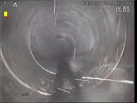 Mini-Cam 迈力 CCTV管道检测机器人 小爬行器1.6米管道检测效果