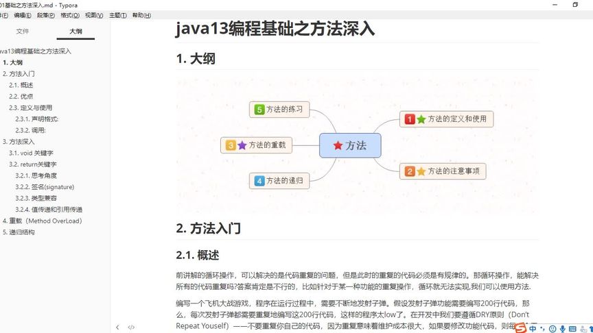 方法的学习计划与方法的定义