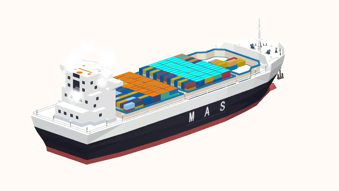 【淇】我爱拼模型港口货轮