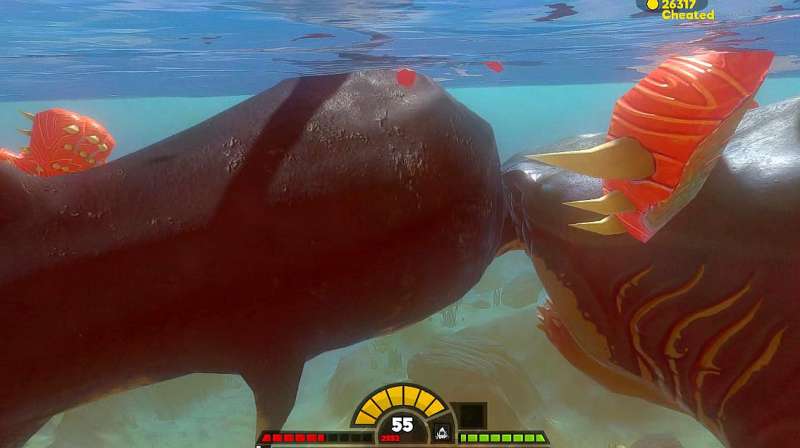 海底大猎杀大白鲨对战巨齿鲨 最后竟然比起了个头来