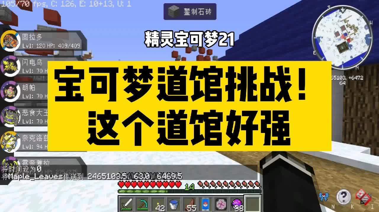 我的世界精灵宝可梦:挑战宝可梦道馆!