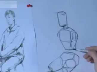素描静物书法基础素描入门第1节, 简单风景速写入门临摹图片, 素描...