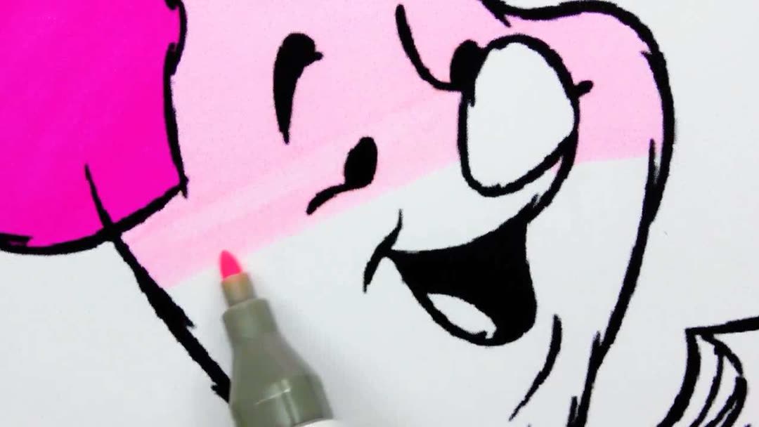 幼儿简笔画 画可爱的维尼小熊并着色