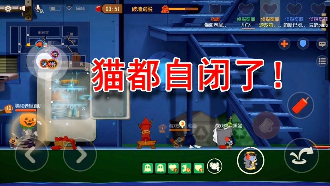 猫和老鼠:侦探泰菲这么玩,猫都自闭了!全程站立回血还抓不到你