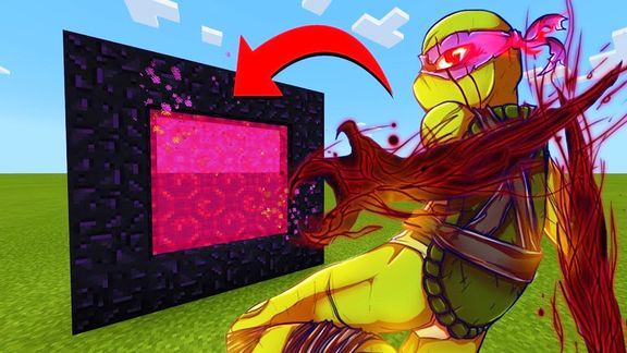 我的世界MC动画:创建忍者神龟维度门户