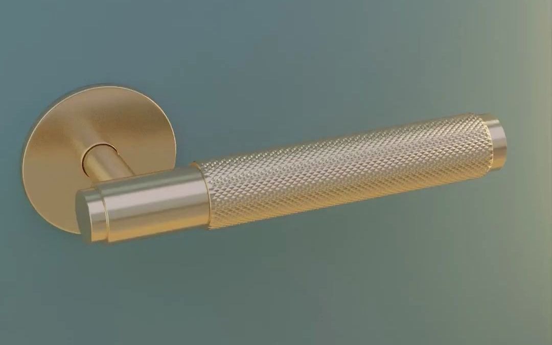 blender 如何做一个门把手带螺纹的,很简单?罗纹你会吗 【中文翻译】