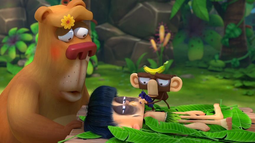 闹闹动漫:男主生病了,大熊为了让他吃饭做黑暗料理,居然用虫子