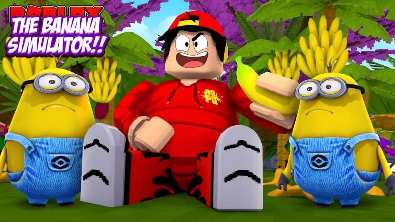 Roblox香蕉模拟器 天上居然掉香蕉?神偷奶爸小黄人!小飞象解说