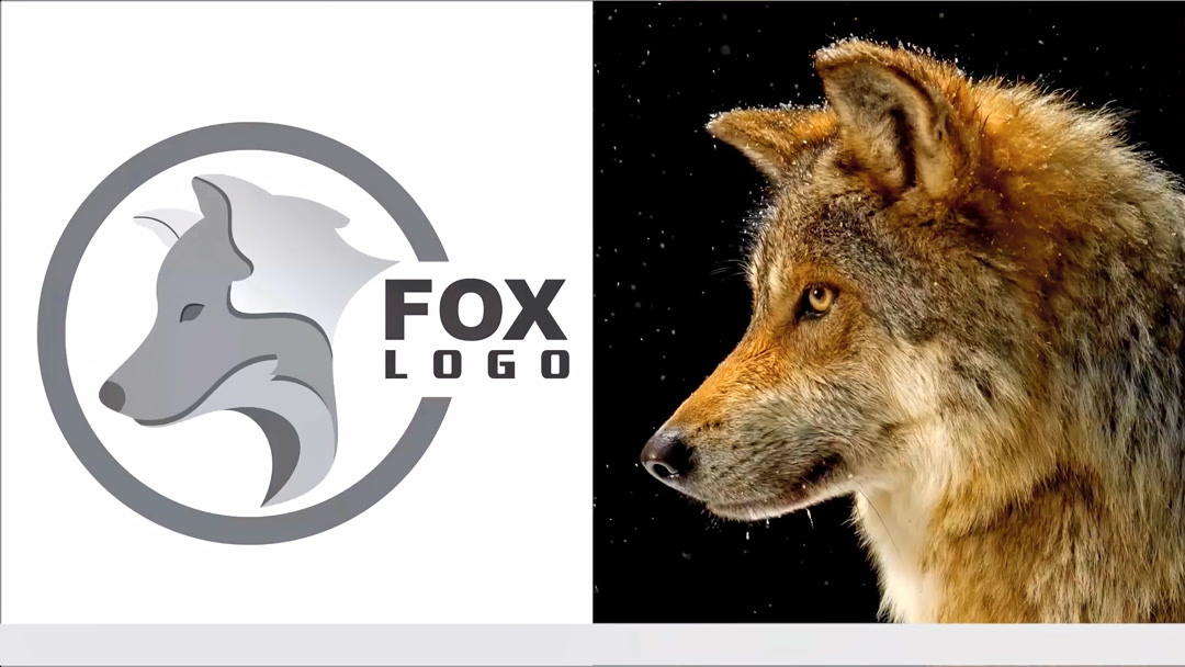 CDR绘制狐狸头像标志设计