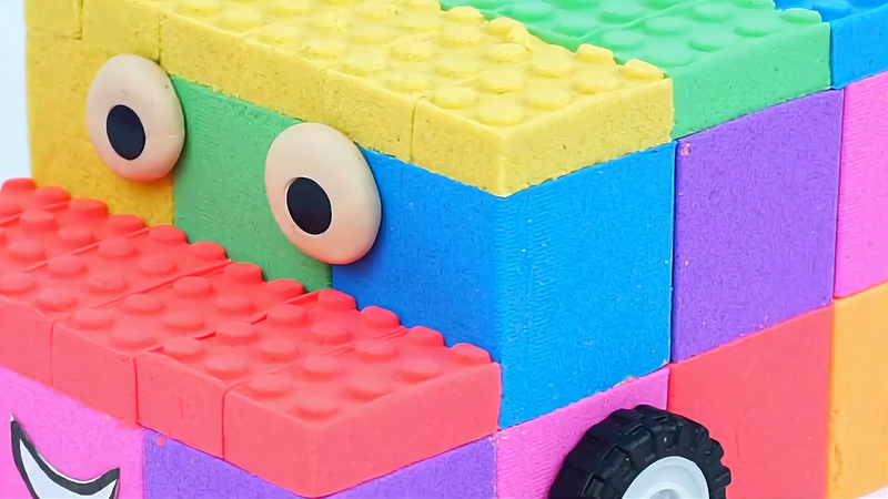 彩色的汽车制作过程,宝贝颜色早教