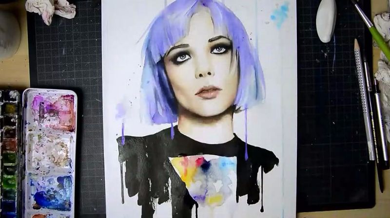 超酷的人物水彩漫画绘画教程,快来学!