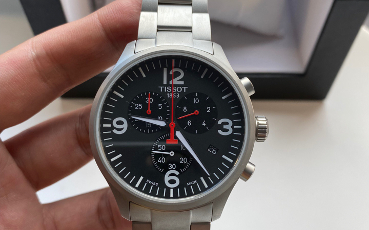 TISSOT天梭运动系列T116计时钢带男表运动系