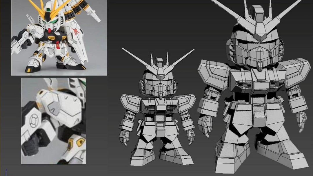 3D建模:用3DMAX做一个硬表面机甲高达模型全过程讲解(下)