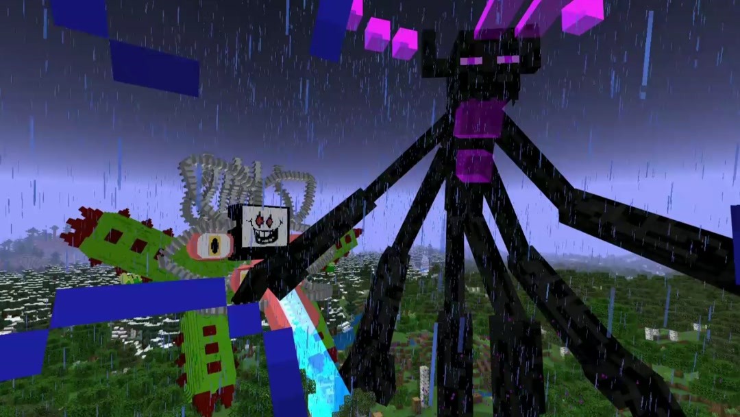 我的世界传说之下究极小花大战泰坦突变生物,小花真的好强啊