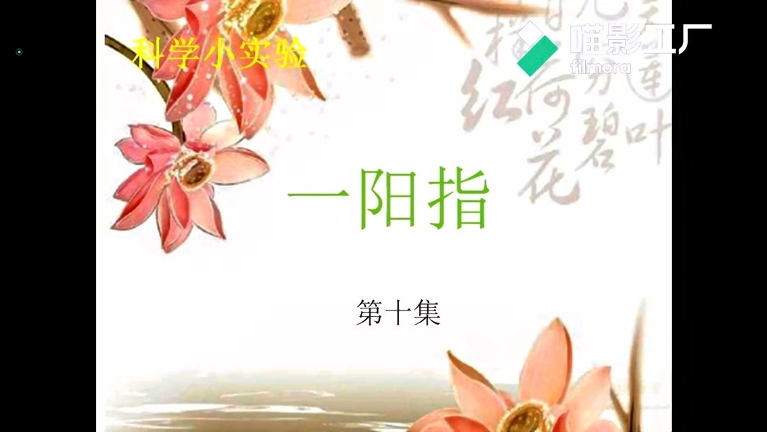 一阳指 科学小实验 水表面张力实验