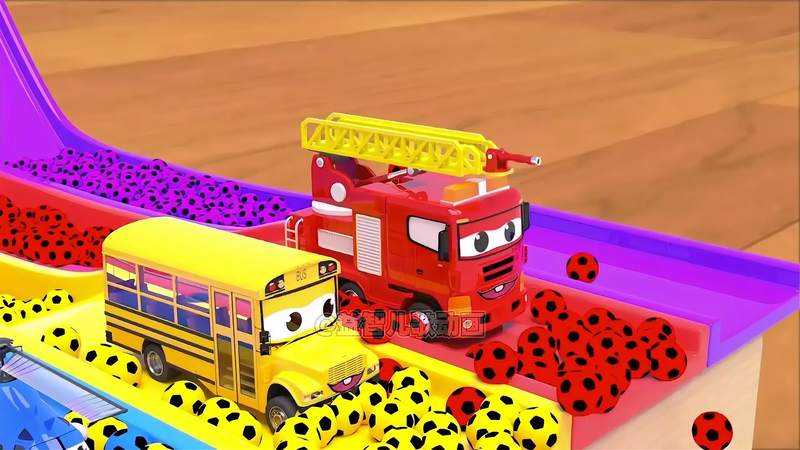 宝宝英语启蒙早教动画:认识汽车和颜色-工程车