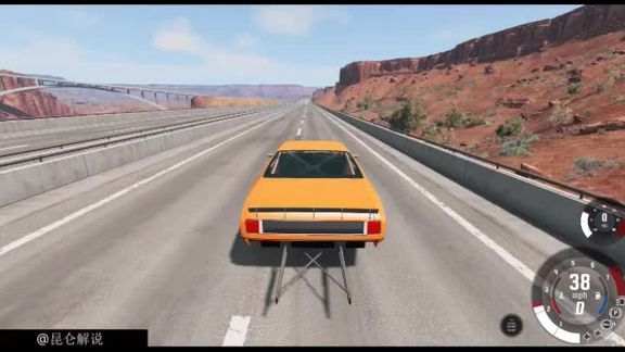 BeamNG车辆超速翻车车祸模拟