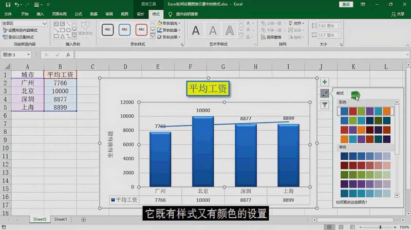 Excel图表篇:第6弹-Excel如何设置图表元素中的格式