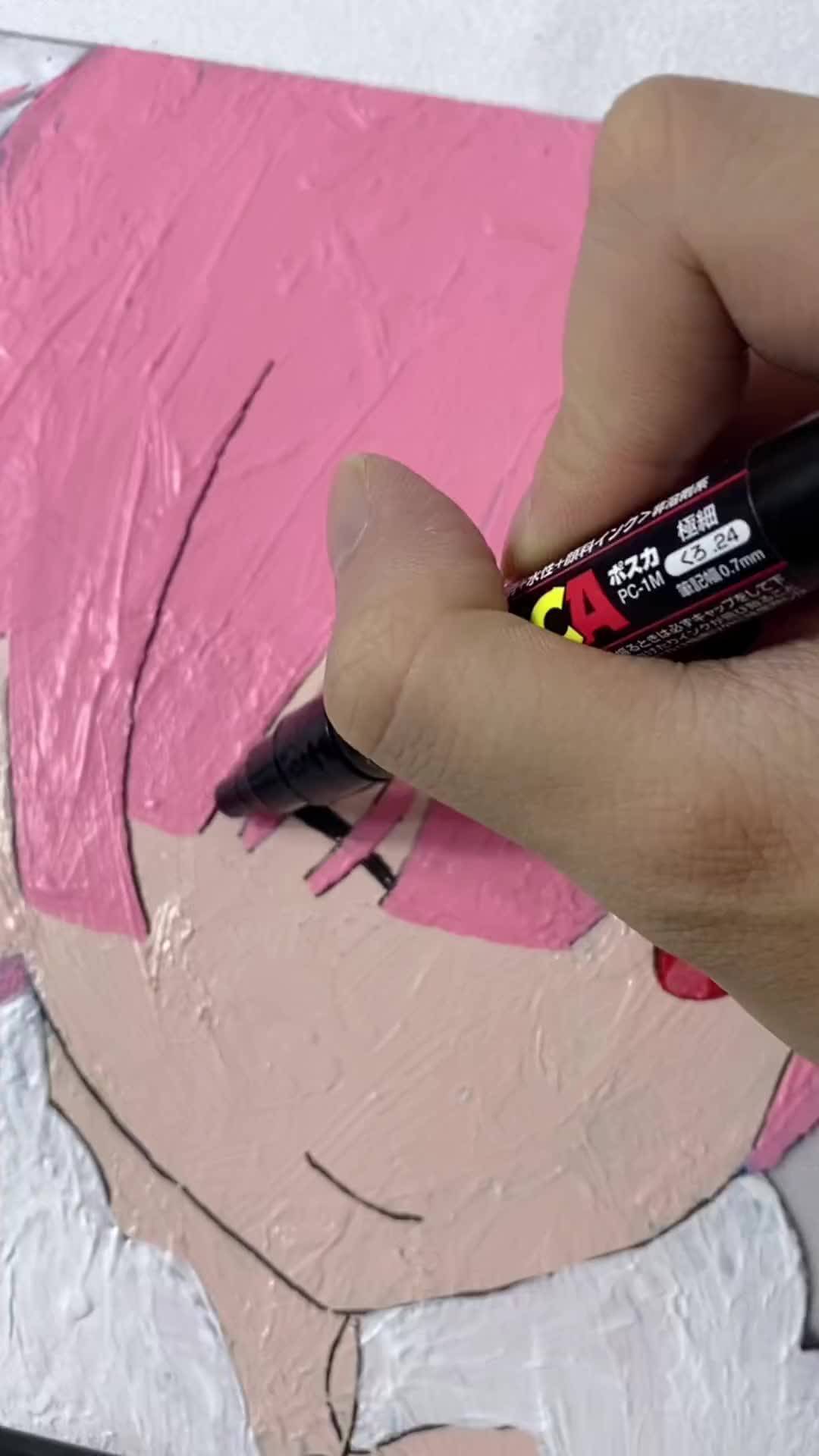 今天画的可不是拉姆!#手绘 #画画 #玻璃画 #蕾姆