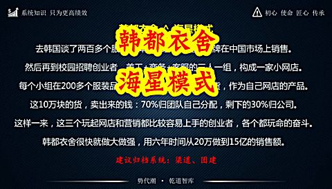 【营销内参】韩都衣舍,海星模式