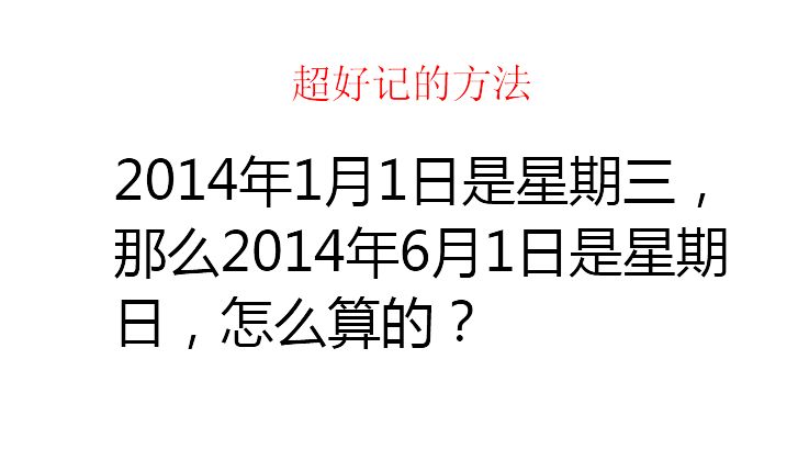 还为几月几日是星期几这类问题烦恼?看完我的解法相信你会清楚