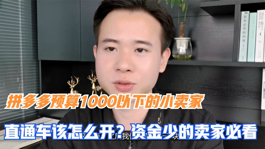 拼多多预算1000以下的小卖家,直通车该怎么开?资金少的卖家必看
