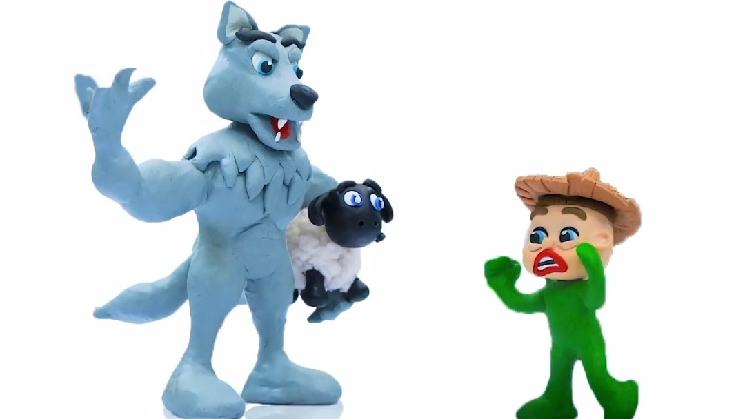 搞笑定格动画卡通:卢卡和大灰狼,搞笑儿童定格动画