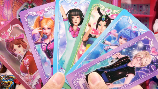 精灵梦叶罗丽玩具卡片,这次抽出6个角色