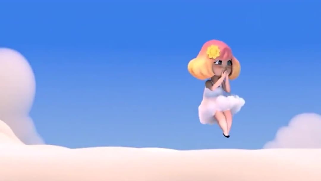 萌系动画小女孩是掌管天气的神仙,她的妈妈教她如何“下雨”