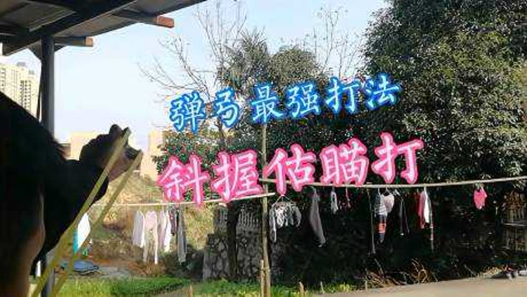 弹弓最强打法,斜握估瞄打分享,15米距离户外实测