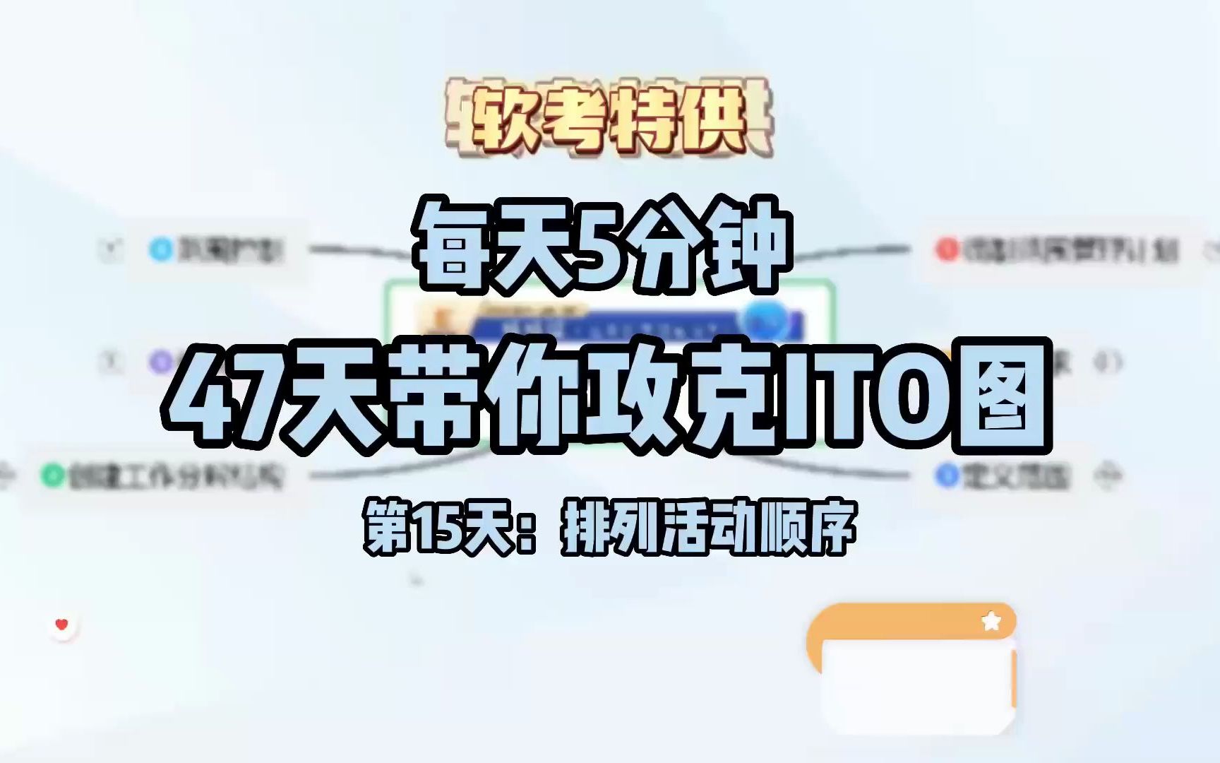 系统集成ITO强化记忆15:排列活动顺序