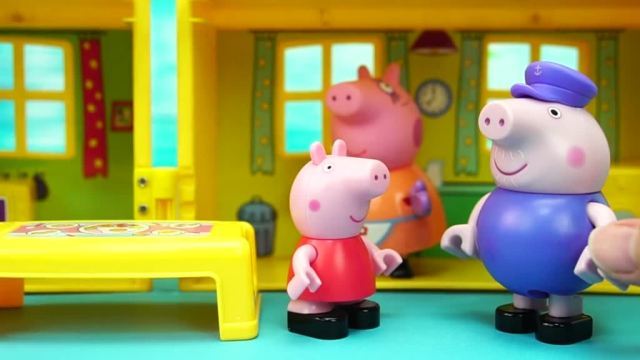 小猪佩奇积木玩具 佩奇帮猪爷爷扎稻草人