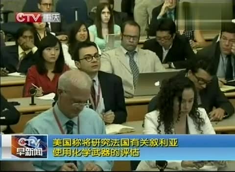 美国称将研究法国有关叙利亚使用化学武器的评估早