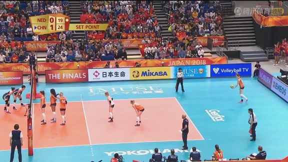 中国女排25-19荷兰,看第二局最后几分,中国女排如何完爆荷兰