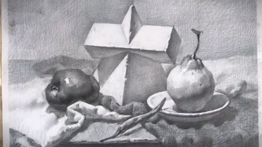 基础几何体、你会了吗?#素描 #美术生 #几何体