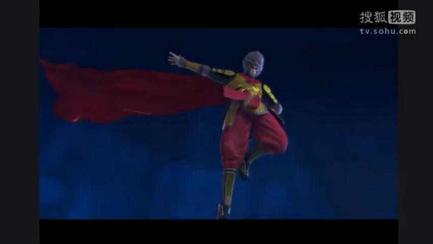 动画片孙悟空脚踩金箍棒霸气登场 帅啊