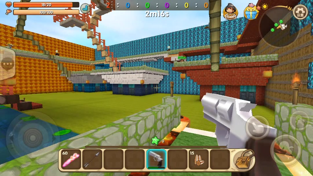 迷你世界#12自己做的对战地图初试玩!